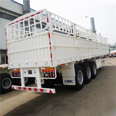 China Carbon Steel 60Ton Removable Stake Bulk Cargo Truck Trailer for sale