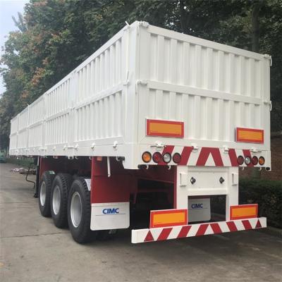 China Heavy Duty Dry Goods Grain 80T Sidewall Semi Trailer for sale