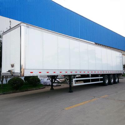 China Tractor Truck 3 Axle 53 Foot 13m Side Wall Semi Trailer for sale