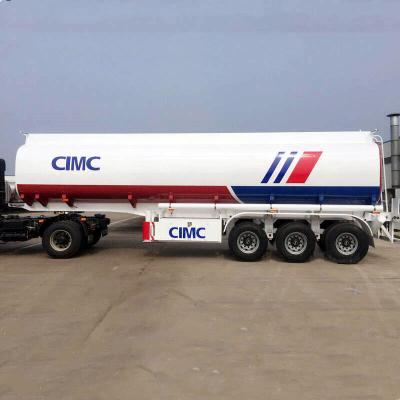 China Road Stainless Steel 6mm 3 Axle 42000L Oil Tanker Trailer for sale