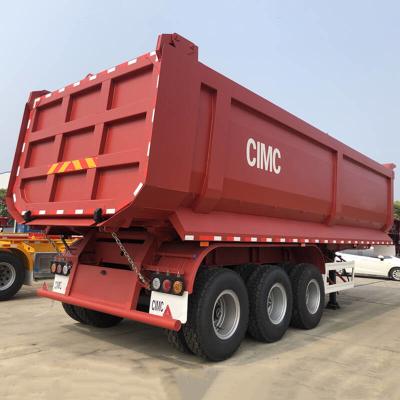 China CIMC 196 Hydraulic Cylinder 24V 40T Tipper Semi Trailer for sale