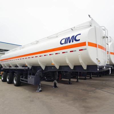 China Carbon Steel Tri Axle 40000L Diesel Fuel Tanker Trailer for sale