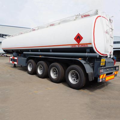 China CIMC 4 Axle 45000L Fuel Tanker Trailer Carbon Steel Material for sale