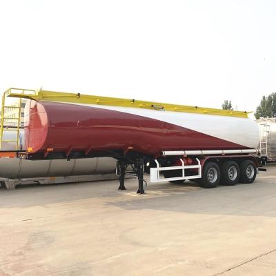 China CIMC Stainless Steel Tri Axle Petrol Fuel Tanker Trailer 50000L for sale