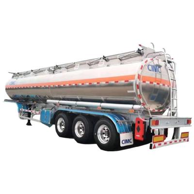China CIMC Tri/3 Axle 42000 Liters Aluminum Truck Fuel Tanks Trailer for Sale in Costa Rica for sale