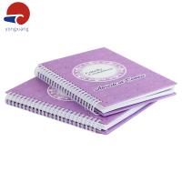 China Full Color Custom Weekly Planner Purple Spiral Notebook Features Drawstring And Functional Pocket for sale