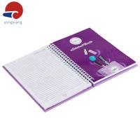 China Full Color Custom Weekly Planner Purple Spiral Notebook Features Drawstring And Functional Pocket for sale