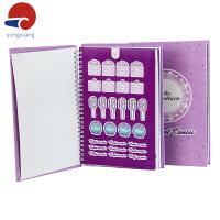 China Hardcover Custom Planner Printing Purple A5 Spiral Planner Full Page Planning for sale