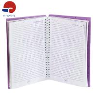 China Hardcover Custom Planner Printing Purple A5 Spiral Planner Full Page Planning for sale