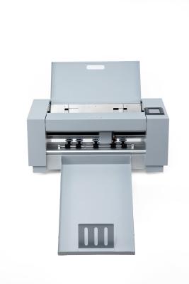 China ZKST350 Compact Single Head Double Row Pressure Wheel Stepper Motor Label Cutting Machine for sale