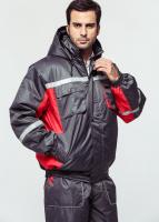 China 100% Polyester Oxford Mens Winter Work Clothes Wind Resistant Jacket And Bibpants for sale