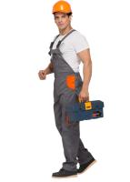 China Durable Multi Size Mens Bib And Brace Workwear With Comfortable Elastic Waist for sale