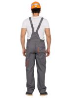 China Durable Multi Size Mens Bib And Brace Workwear With Comfortable Elastic Waist for sale