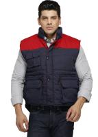 China Two Tone Heavy Duty Work Vest / Winter Safety Vest With Multi Storage Pockets for sale