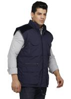 China Fashion Corduroy Mens Winter Vest Navy / Black / Olive With Adjustable Waist for sale