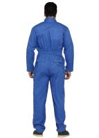 China Blue Double Zipper Mens Heavy Duty Overalls Comfortable With Velcro Ankle for sale