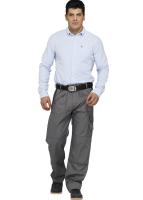 China Twill Woven Fabric Mens Multi Pocket Work Trousers With Zipper Tear Resistant for sale