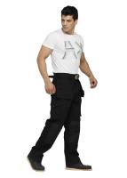 China Triple Stitching Soft Mens Work Pants With Anti Slipping Elastic Waist for sale