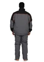 China Gery / Black Mens Winter Work Coveralls With Reflective Tape 65% Poly 35% Cotton 260gsm for sale
