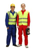 China EN 20471 High Visibility Work Uniforms Anti Static Reflective Safety Vest for sale