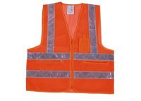 China Orange / Yellow High Visibility Work Uniforms Lightweight Hi Vis Vest For Warehouse Worker for sale