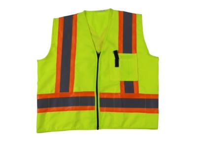 China Reflective High Visibility Vest With Pockets , Hi Vis Traffic Vest With En20471 for sale