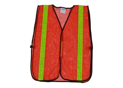 China Security High Visibility Vest With Zipper , Orange / Yellow Flame Retardant Hi Vis Vest  for sale