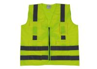 China Fluorescent Breathable High Visibility Vest , Construction Reflective Vest for sale