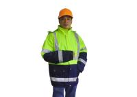 China Breathable High Visibility Waterproof Jacket 300D Oxford Safety Windbreaker Jacket for sale