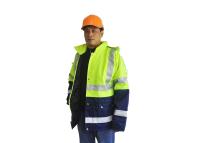 China Breathable High Visibility Waterproof Jacket 300D Oxford Safety Windbreaker Jacket for sale