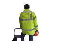 China High Visibility Winter Work Jackets , Heavy Duty 300D Oxford Reflective Winter Jackets  for sale