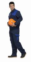 China Safety Industrial Work Uniforms Navy / Royal Blue Two Colors With Reflective Piping for sale