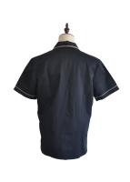 China White / Black Restaurant Work Wear , Mens Chef Jacket With Two Patch Bottom Pockets for sale