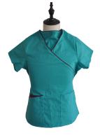 China Ladies Work Medical Scrub Suit / Contrast Piping Nursing Scrubs Uniforms for sale