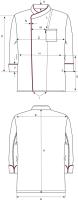 China Concealed Press Buttons Chef White Jacket Anti Pilling Windbreak For Restaurant for sale