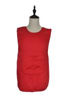 China 65% Polyester 35% Cotton Restaurant Work Wear Cooking Tabard Aprons With Pocket for sale