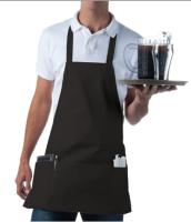 China Waterproof Custom Design Restaurant Work Wear Cooking Aprons With Pockets for sale