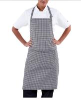 China Shrink Resistance Restaurant Work Wear Apron / 100% Cotton Butchers Stripe Apron for sale
