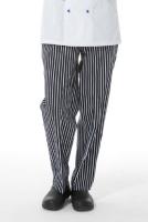 China 100% Cotton Windbreak Chef Wear Pants / Quick Dry Kitchen Striped Chef Pants  for sale