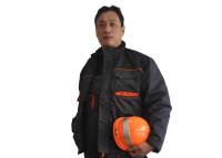 China Classic Short Warm Winter Work Wear , Windproof Heavy Duty Winter Work Coats  for sale