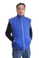 China Fleece Lining Body Warmer Vest / Winter Work Vest With 100% Polyester Padding for sale