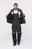 China Comfortable Winter Bib Pants , Tear Resistant Bib And Brace Overalls With Reflective Tape for sale