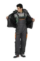 China Industrial Safety Winter Bib Pants With Elastic Waist And Adjustable Braces for sale