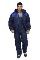 China Contrast Navy / Royal Winter Bib Pants 100% Polyester Material With Padding for sale