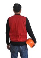 China Mesh Lining Body Warmer Vest Safety Work Vest With Metallic Zipper Pockets for sale