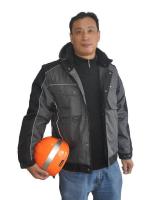 China Classic Warm Winter Work Jackets Oxford Material With Detachable Sleeves for sale