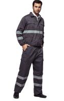 China Pilling Resistance Industrial Work Uniforms With Double Stitching And Back Elastic for sale