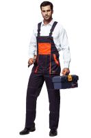 China 100% Cotton Fabric Industrial Work Uniforms With Orange Detachable Sleeves for sale