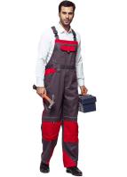 China 2 Tone Contrast Bib & Brace Workwear Protective Haif Overall With Reflective Piping for sale