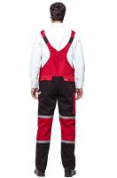 China Twill Fabric Contrast Color Waterproof Bib And Brace Workwear With Reflective Tape for sale